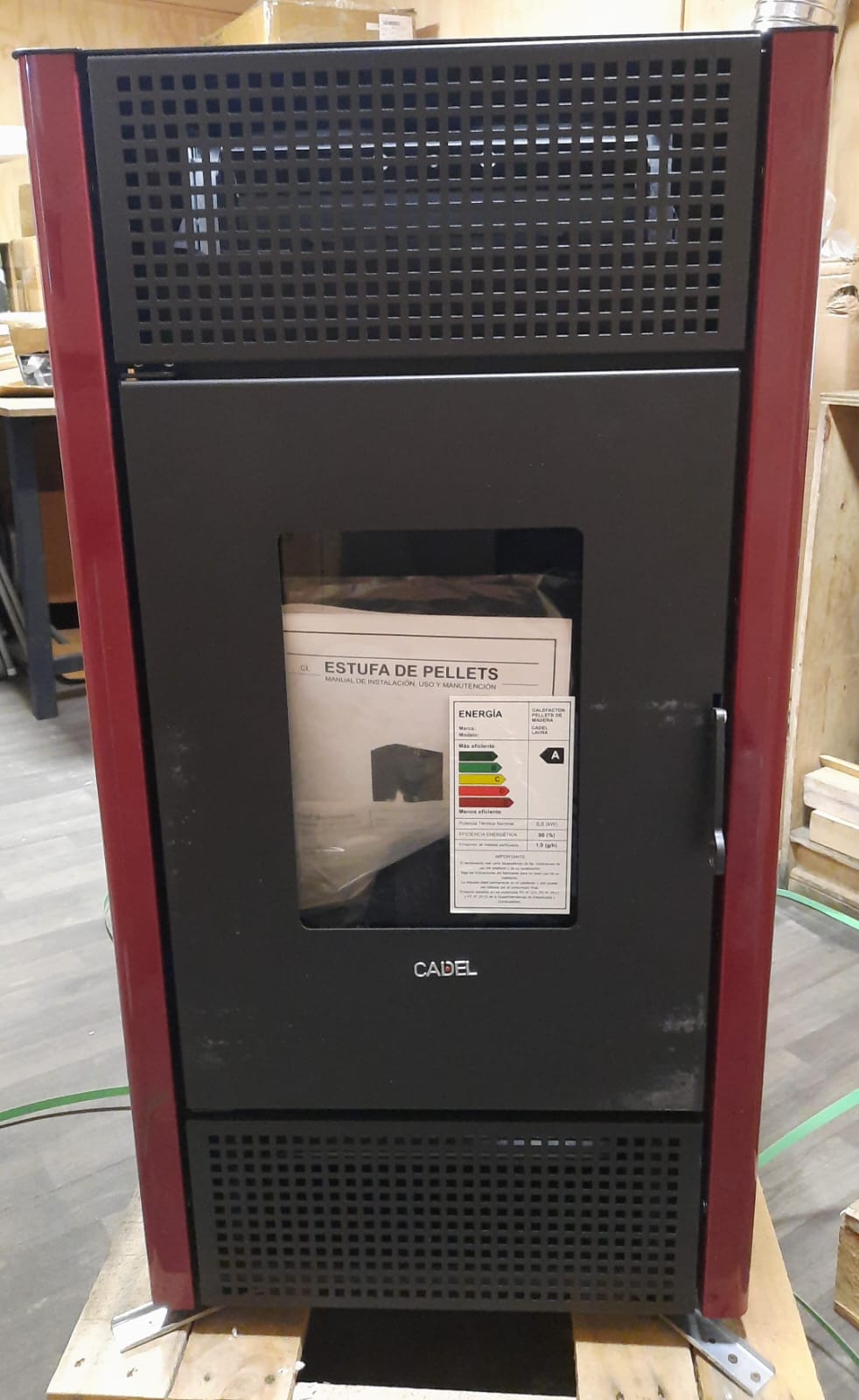 Estufa a pellet Laura Cadel – Ecomas